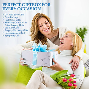 Get Well Soon Gifts for Women, 13 Pcs Care Package Gift Feel Better Basket Warm After Surgery Recovery Encouragement Gift Thinking of You Box with Blanket Tumbler for Friends Female