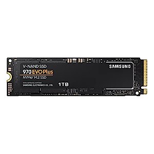 Samsung 970 EVO Plus SSD 1TB NVMe M.2 Internal Solid State Hard Drive, V-NAND Technology, Storage and Memory Expansion for Gaming, Graphics w/Heat Control, Max Speed, MZ-V7S1T0B/AM
