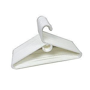 12PC White Color Heavy Duty Tubular Hangers White Jumbo Plastic Adult Cloth Coat Suit Closet Organization Hanger