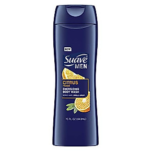 Suave Men Body Wash for Men Citrus & Sage Bodywash with Energizing, Clean Scent 15 oz