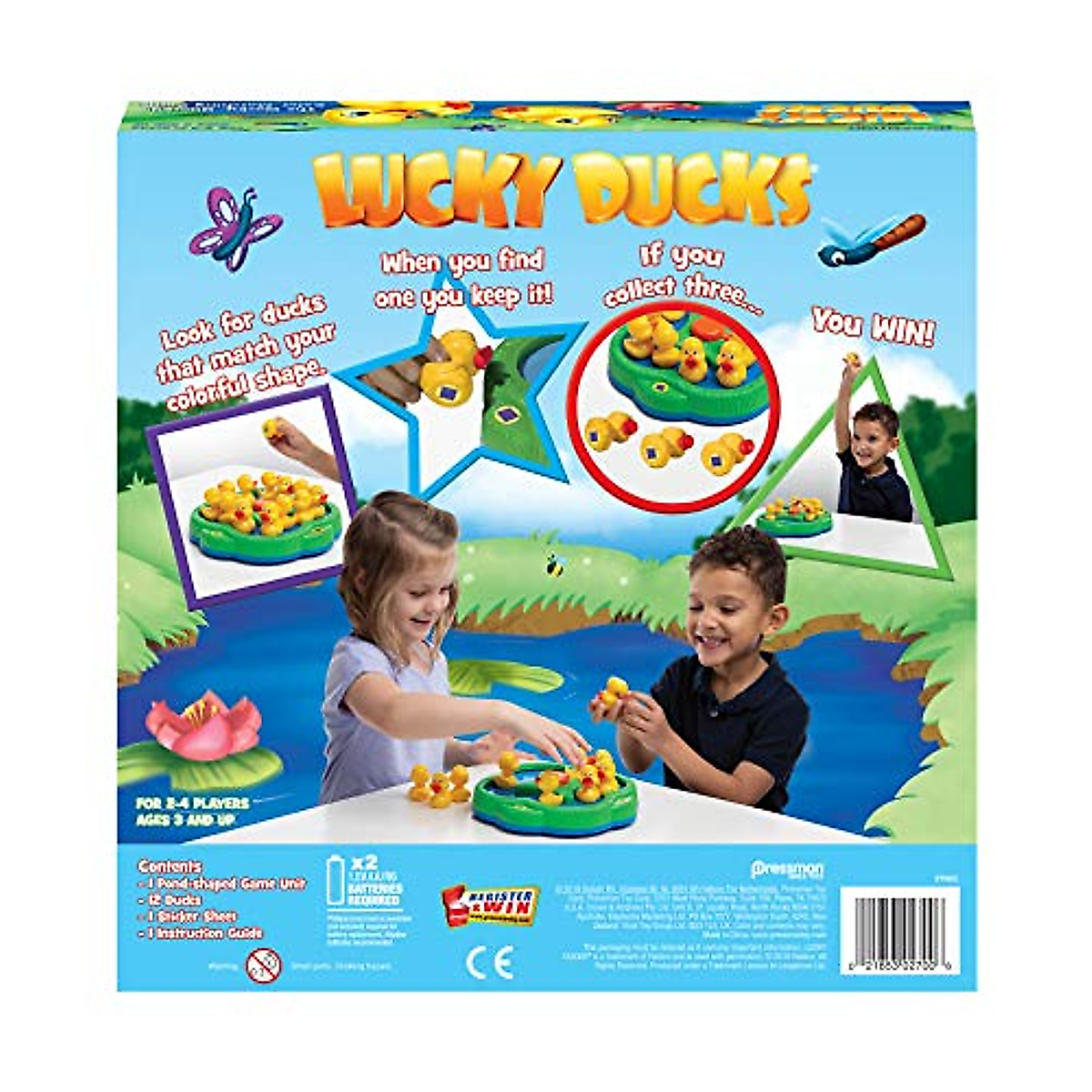 Pressman Lucky Ducks -- The Memory and Matching Game that Moves, 5"