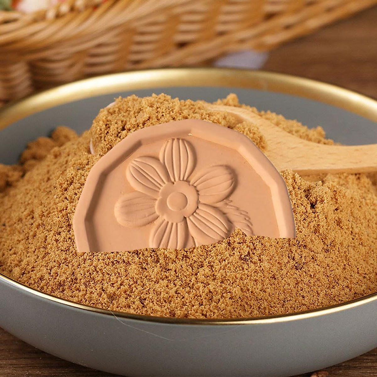 DNUZEWR 2 PCS Brown Sugar Saver Terracotta Brown Sugar Keeper Brown Sugar Softener Brown Sugar Container Disc for Food Storage Containers Reusable & Food Safe