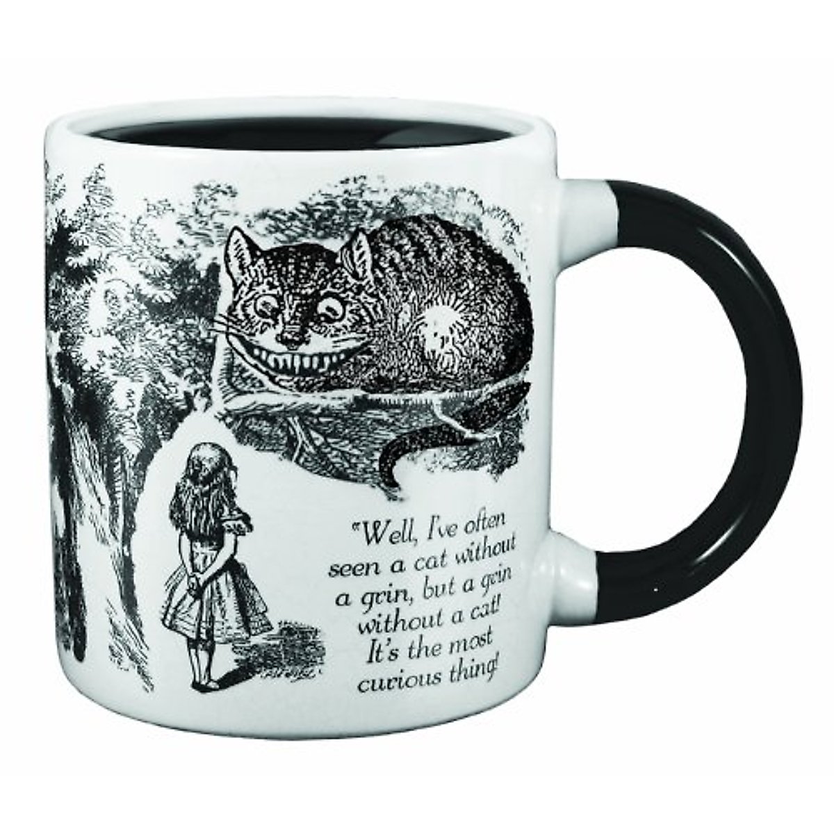 The Unemployed Philosophers Guild Disappearing Cheshire Cat Heat Transforming Color Changing Reveal Mug - Add Coffee and The Cheshire Cat Disappears Except for its Grin, Comes in a Fun Box