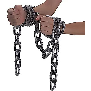 2 Pack Fake Halloween Chains Decoration, Halloween Costume Chain, 12 Feet(6Ft Each) Halloween Plastic Chain, Halloween Party Favor Sets, Great for Costume Party