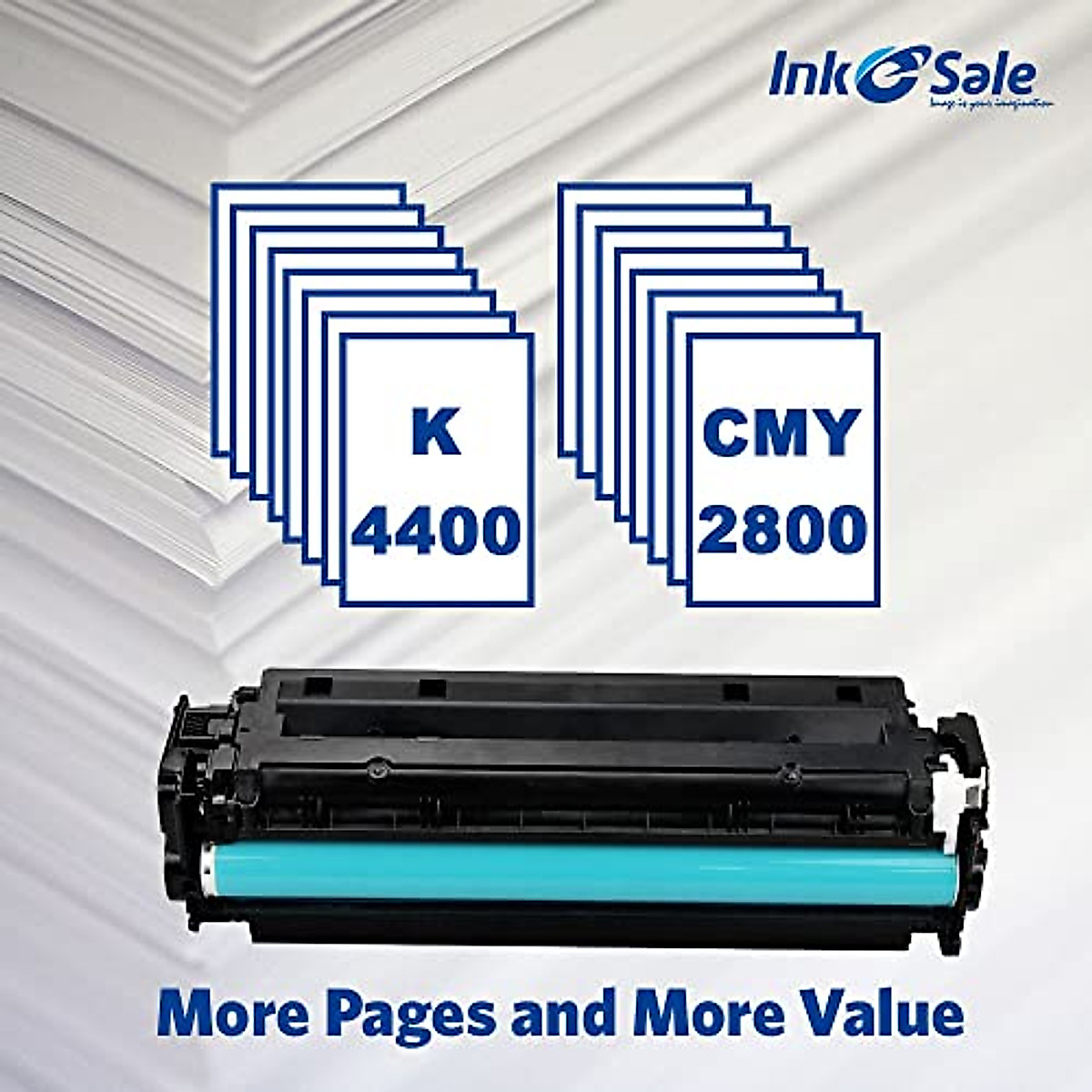 INK E-SALE Remanufactured Toner Cartridge Replacement for 304A CC530A CC531A CC532A CC533A Canon 118 for HP Color Laserjet CP2025dn CP2025n CM2320fxi, Canon ImageCLASS MF726Cdw LBP7660Cdn 4 Pack