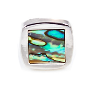MRCUFF Abalone 4 Pairs Cufflinks in a Presentation Gift Box & Polishing Cloth