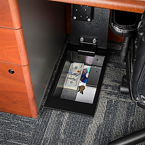 Barska 0.22 Cubic Ft. Hidden Security Floor Safe with Key Lock for Home, Business, Valuables, Jewelry, Cash