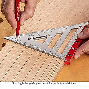 Woodpeckers Stainless Steel Delve Squares, 3 1/2 & 6 Inch Squares with Rack It Mounting Kit, Precision Woodworking Tools for Furniture Making