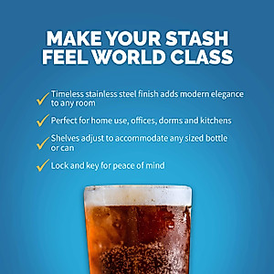 NewAir Black Beverage Refrigerator Cooler, Free Standing & WirthCo 40092 Funnel King Drip Tray - Black Plastic 22 x 22 x 1.5 Inches - Perfect for Catching Spills or Leaks from Mini Fridges