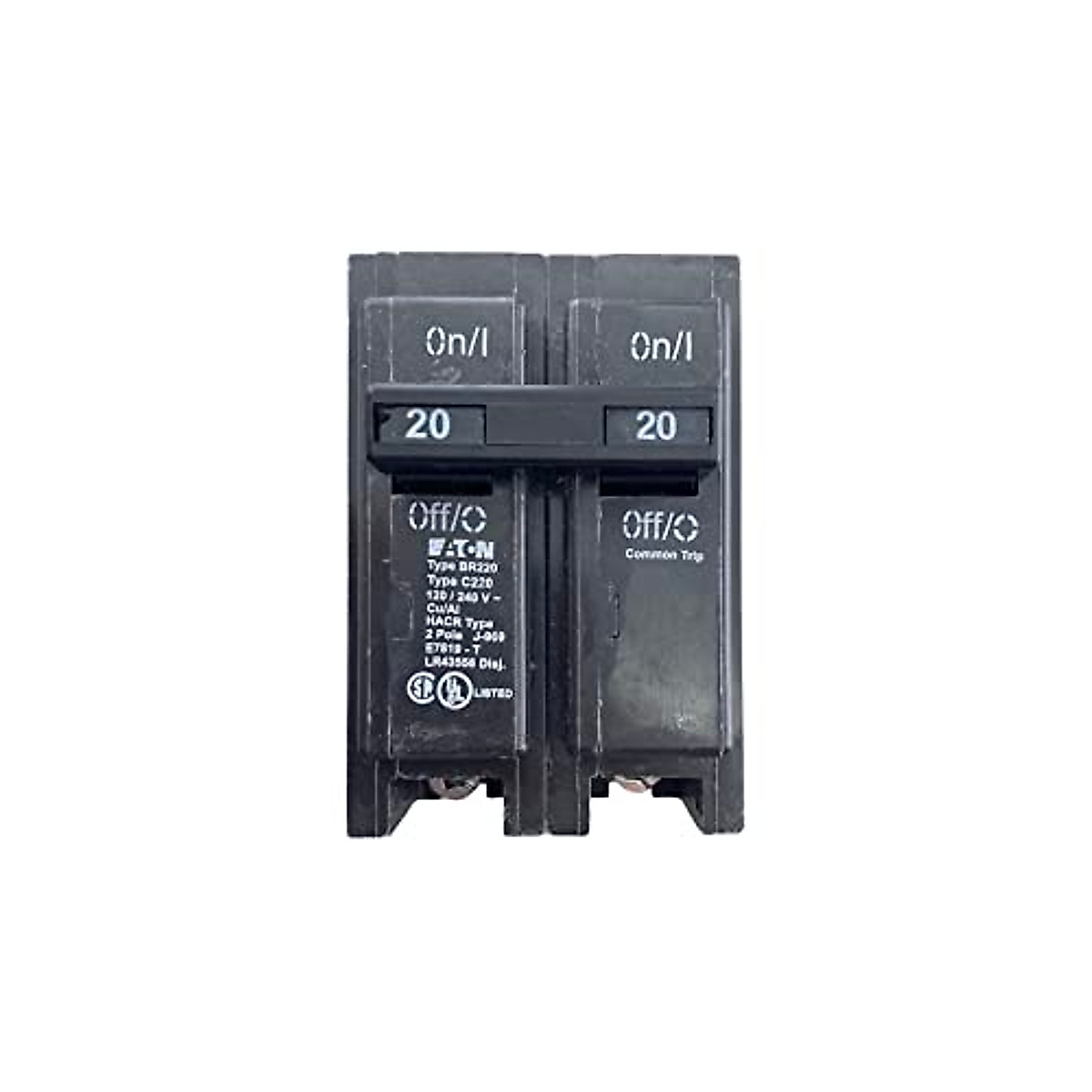 Eaton BR220 20 Amp Double Pole Circuit Breaker