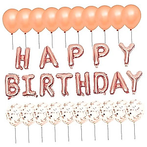 Totority 2 Sets Balloon Alphabet Set birthday balloon arch birthday party supplies birthday wall backdrop gold baloons birthday party balloons banner happy Aluminum film 3d