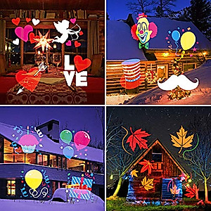 Christmas LED Projector Lights,Holiday Lights Projector,Halloween Projector Lights Outdoor with 16 Slides,Waterproof IP65 Landscape Lamp Projector