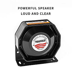 YHAAVALE MP3 Multifunction Police Siren,Bluetooth Y300 Amplifier,Metal Flat Speaker,Electric Emergency Signal Division PA System for Vehicles