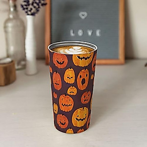 WANGXUEE Halloween Pumpkin1 Print 500ml Stainless Steel Travel Tumbler Double Wall Vacuum Insulated Coffee Mug