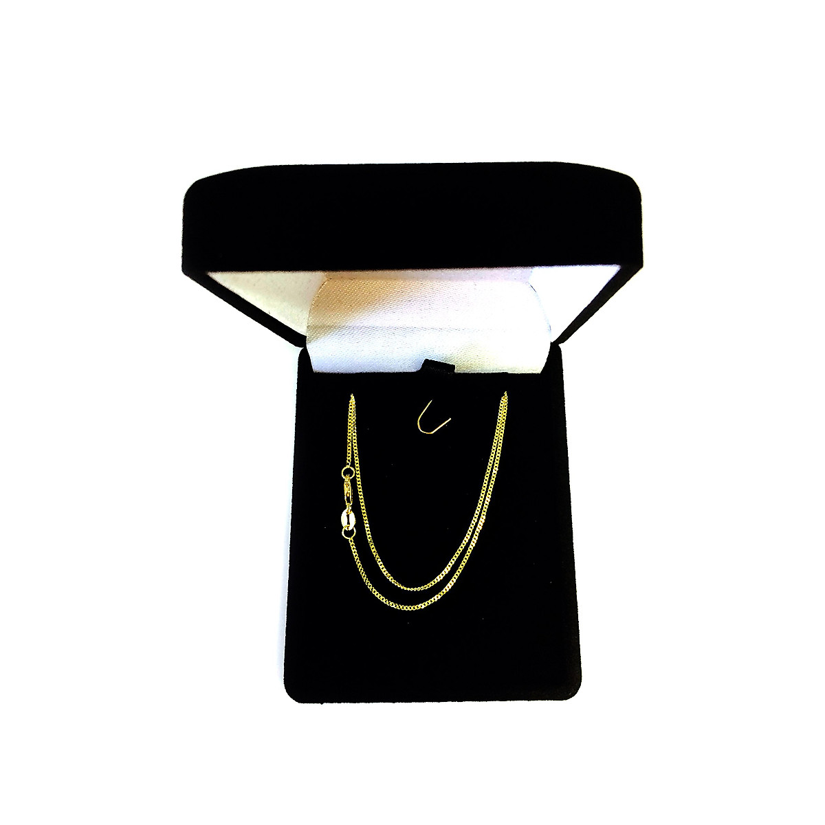 Jewelry Affairs 10k Yellow Real Gold Gourmette Chain Necklace, 1.0mm, 20"