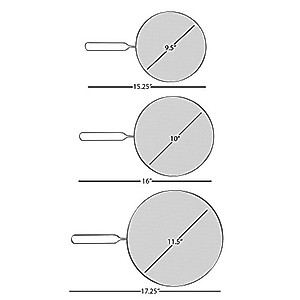 Classic Cuisine Splatter Screen Guards, small, medium and large, Stainless Steel