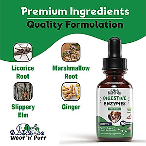 Digestive Enzymes for Dogs - Dog Digestive Enzymes - Supports a Healthy Digestive Tract & Much More - Dog Digestive Support - Dog Enzymes - Dog Enzymes Digestive - Dog Digestive Enzyme - 1 fl oz