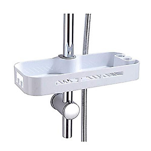 G-Tree ABS Shower Shelf Bathroom Shower Caddy Rack Organizer for Soap Shampoo Conditioner with Two Hidden Hooks Detachable Shower Storage NO Drilling Wall Mounted Suitable for 22 mm, 24 mm, 25 mm