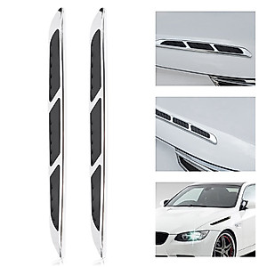 Air Flow Vent,2pcs Car Exterior Hood Side Door Air Flow Vent Cover Intake Grille Decorative Trim Sticker