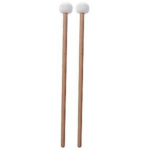 Jacksking Drum Mallets Sticks 2Pcs Mallet Percussion Drum Mallet Hammer White Felt Timpani Snare Drum Musical Instrument Accessories