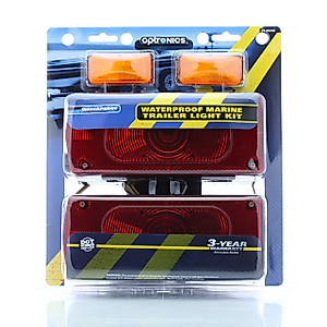 Optronics TL36RK Trailer Light Kit, Waterproof TL-36RK, Red