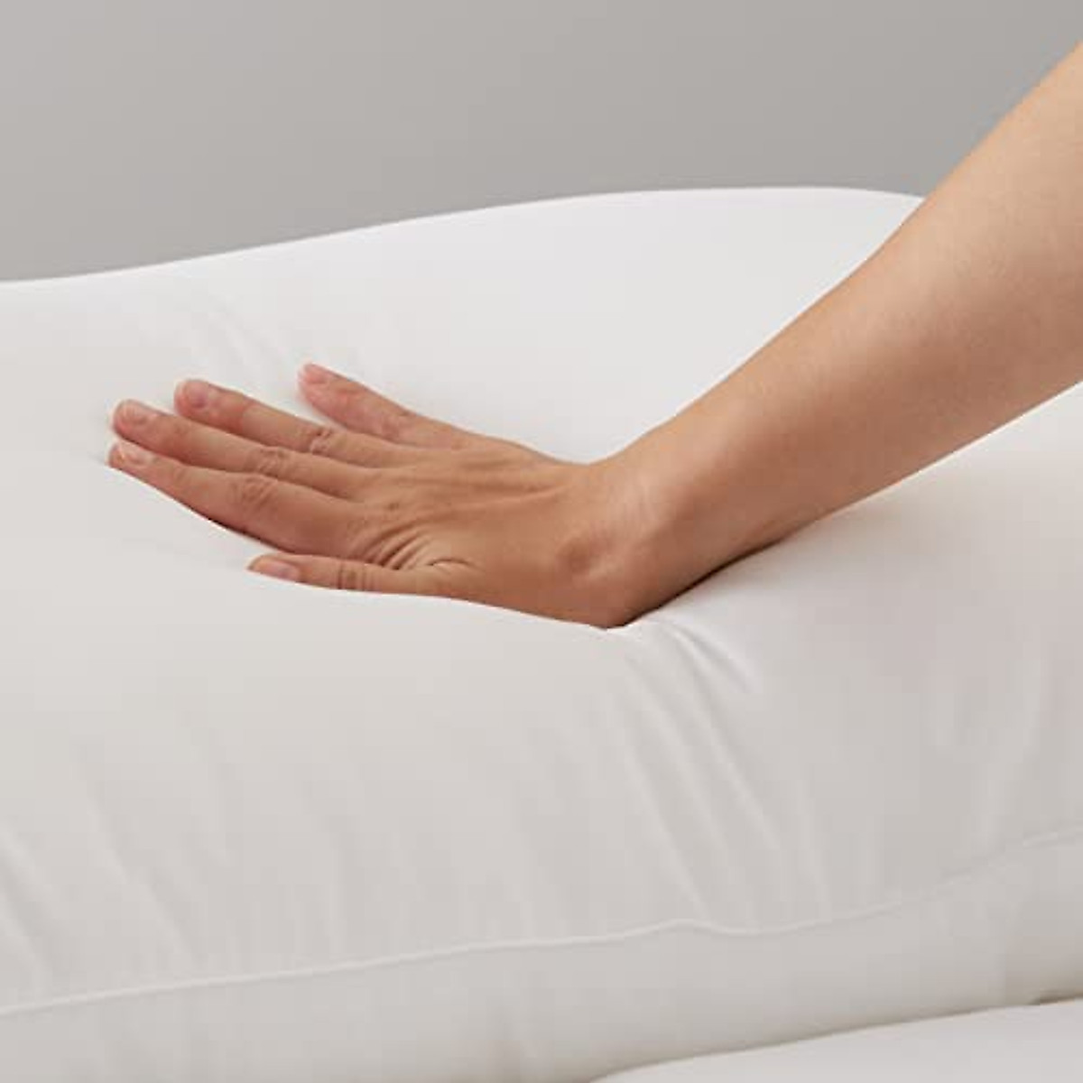 Amazon Basics Down Alternative Pillows, Soft Density For Stomach and Back Sleepers, Standard, Pack of 2, White, 26 in L x 20 in W