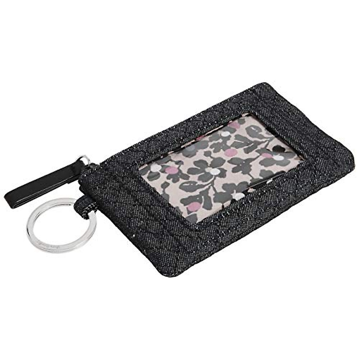 Vera Bradley Women's Denim Zip ID Case Wallet, Navy, One Size