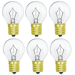 Lava Lamp Bulb 6 Pack S11 25W E17 Base Lava Lamp Light Bulb,Replacement Bulbs for 14.5 Inch Lava Lamps and Glitter Lamps,120 Volt,Dimmable,2700K Warm White