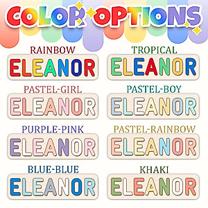 Personalized Name Puzzle Easter Gifts for Kids, Custom Easter Basket Stuffers Toddler Puzzle Toy for Boy Girl Gift with Engraved Text Greetings on Back Toys for 1 Year Old Girl Gifts