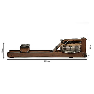 WaterRower Walnut Rowing Machine with S4 Monitor | USA MADE | Original Handcrafted Erg Machine for Home Use & Gym | Best Warranty