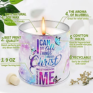 Jucham Birthday Gifts for Women, Butterfly Candle Relaxing Gifts for Women, Mom, Daughter, Sister, BFF, 9 oz Funny Candles - Bluebells Scented Candle
