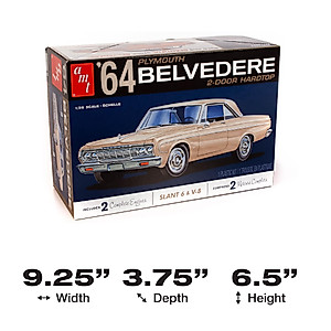 AMT - 1964 Plymouth Belvedere (w/Straight 6 Engine) 2T, 1:25 (AMT1188M), White