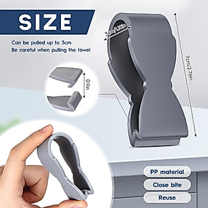 Havawish 6 Pcs Hand Towel Clips for Kitchen Keeps Towel from Falling Towel Clips for Oven Dishwasher Stove Bathroom Rack Clothing for Fixing Towels