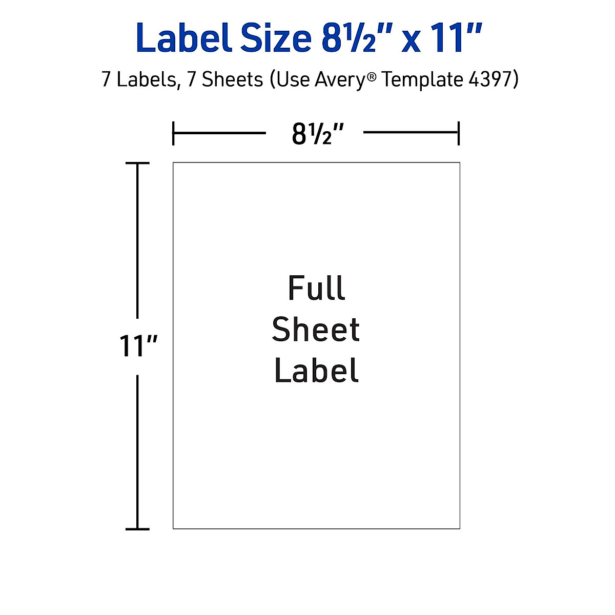 Avery Printable Sticker Paper, Glossy Clear, 8.5" x 11", Laser & Inkjet Printers, 7 Sheets (4397)