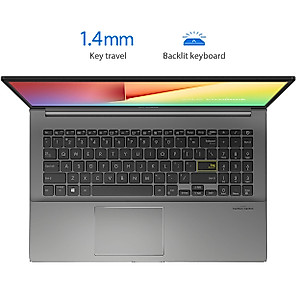 ASUS VivoBook S15 S533 Thin and Light Laptop, 15.6” FHD Display, Intel Core i7-1165G7 CPU, 16GB DDR4 RAM, 512GB PCIe SSD, Wi-Fi 6, Windows 11 Home, AI Noise-Cancellation, Indie Black, S533EA-DH74