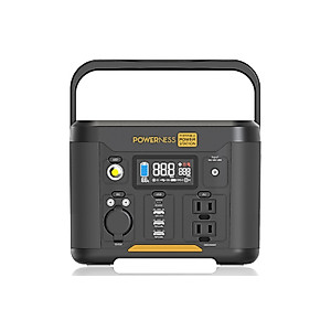 Powerness Portable Power Station Hiker U300 Solar Generator 296Wh Battery Powered Generator with 2x300W AC Outlets (Surge Power 600W) and PD 60W In/output for Outdoor Camping