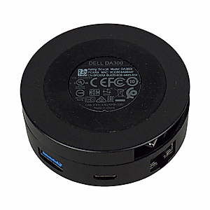 Dell USB-C Mobile Adapter (DA300), Black, DELL-DA300