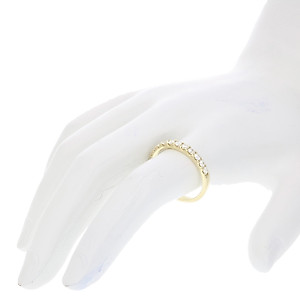 Vir Jewels 1/2 carat (ctw) Diamond Wedding Anniversary Band for Women, Half Eternity Round Diamond Engagement Ring 14K Yellow Gold Prong Pave Set 0.50 cttw, Size 6