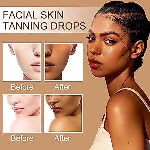 Anti-Pollution Sunshine Drops,Strengthen Bronzed Body Bronzing Drops,Replenishing Face and Body Bronzing Serum,Liquid Bronzer Cream for Aging Face and Body Skin (1PCS)