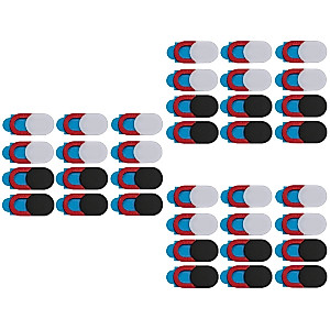 SOLUSTRE 36 Pcs Camera Cover Camera Privacy Protector Camera Privacy Cover Webcam Shield Webcam Slide Blocker Webcam Cover Slide Phone Webcam Cover Webcam Covers Metal White Abs Cover Plate
