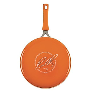 Rachael Ray Cook + Create Nonstick Cookware Saute Pan with Lid, 3 Quart - Orange