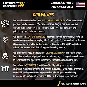 6 Pack Hero's Pride Tactical American Flag Patches - 3-3/8" x 2" Embroidered USA Uniform Emblem Patch - Sew On Designed for Military and Tactical Clothing - Reverse USA Flag (6 Pieces)