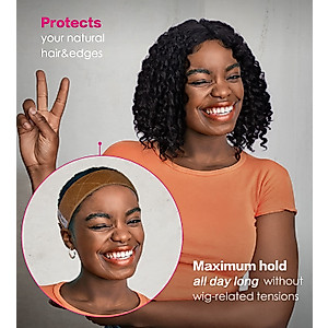 Yuest 2 Pack Wig Grip Band for Keeping Wigs in Place Secured Velvet Wig Gripper Adjustable Wig Grips Headband Stay Put No Slip Accessories for Women Edge Saver