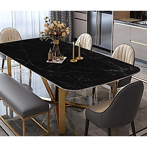 Arthome Black Marble,17"x120" Inches Peel and Stick Wallpaper, Black Marble Contact Paper Self-Adhesive and Removable Vinyl Wallpaper Waterproof Contact Paper for Cabinets Countertops Wall Covering