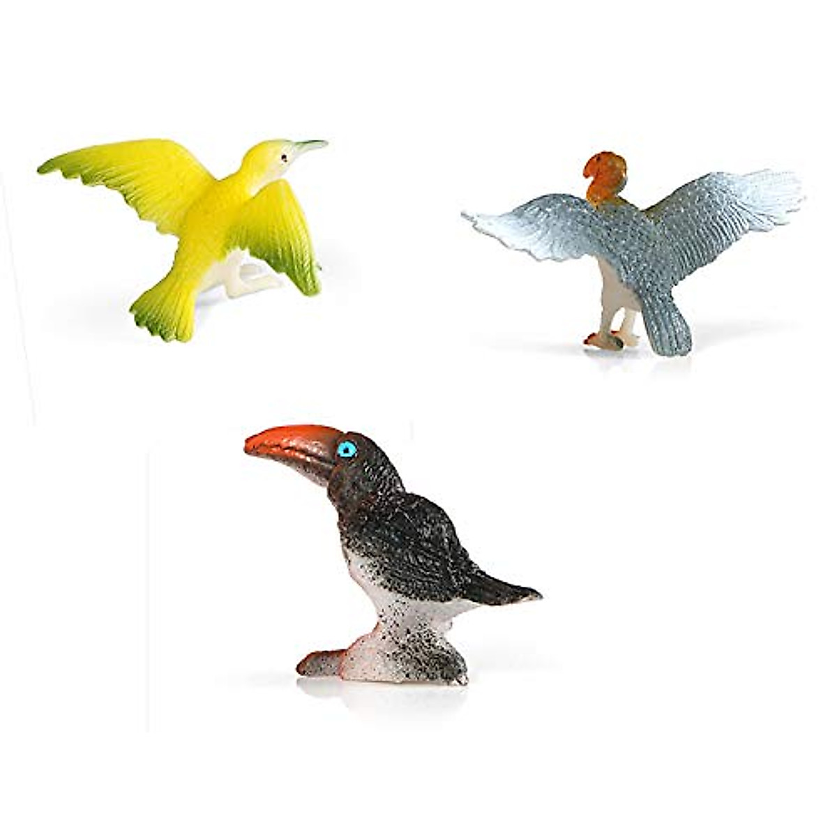 HERSMEMOR 12PCS Birds Figures Toys Playset for Kids, Birthday Christmas Easter for Girls Boys, Decorations for Cakes (Birds Toys)