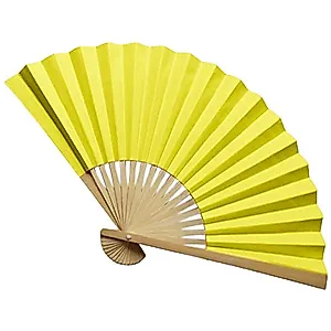 RAZZUM Decorative Folding Fans Traditional Chinese Fans Hand Held Fans Paper Bamboo Folding Fans Handheld Folded Fan for Church Wedding Hand Holding Fans Decor Fan (Color : Grey)
