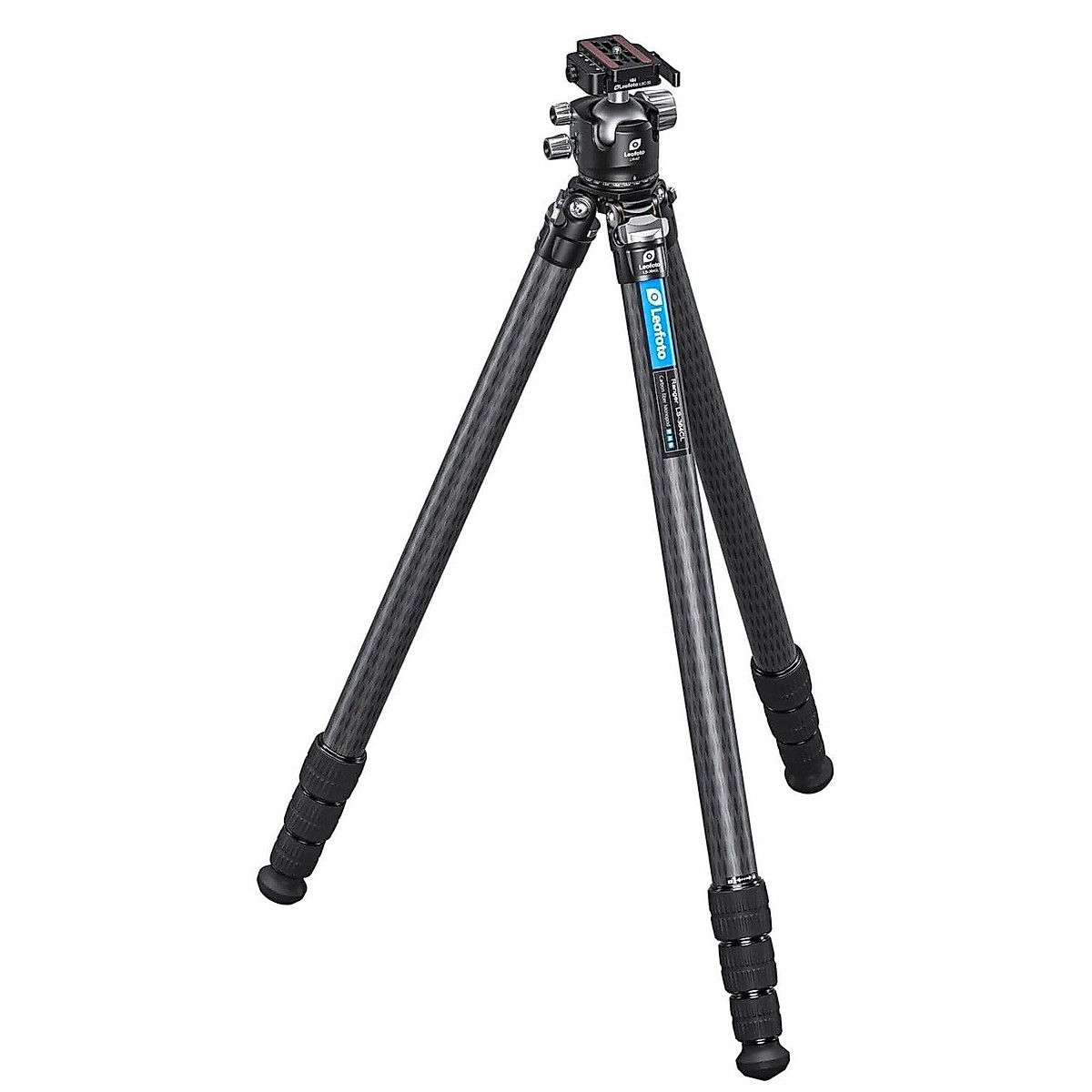 Leofoto LS-364CL+LH-47SC Elongated Tripod, Ranger Series, Carbon Fiber, 4 Leg Sections, Lightweight, LH-47 Ball Head Set, Hybrid Clamp, Arca and Picatinny Compatible