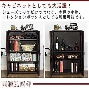 不二貿易(Fujiboeki) Fuji Boeki 86036 Shoe Box, Entryway Storage, 6 Tiers, Width 23.6 inches (60 cm), Natural