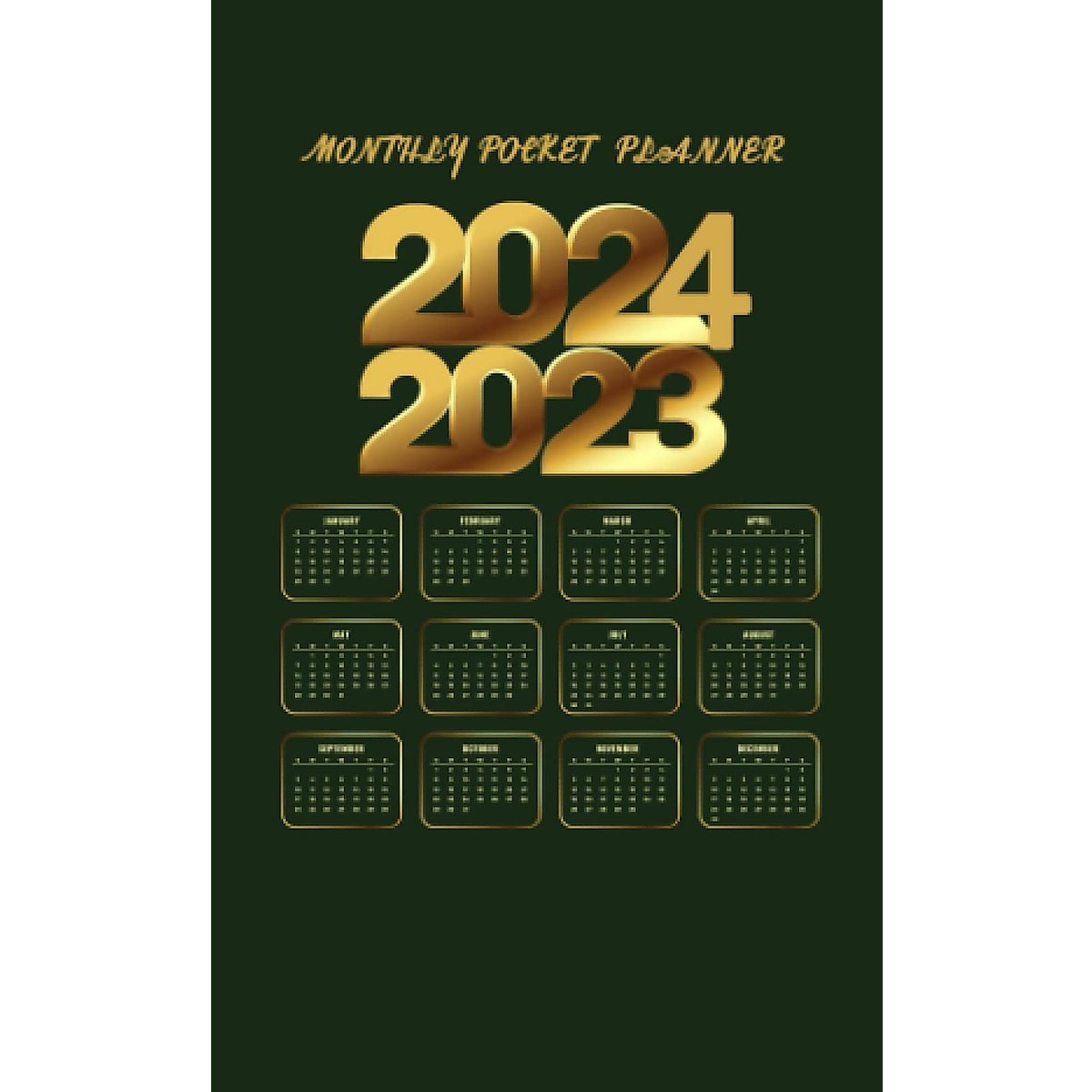 2023-2024 Monthly Pocket Planner: Small 2 Year Calendar Schedule Organizer Start January 2023 to December 2024 with Holidays|Includes Place for Contacts, Notes, Important Dates, and Passwords