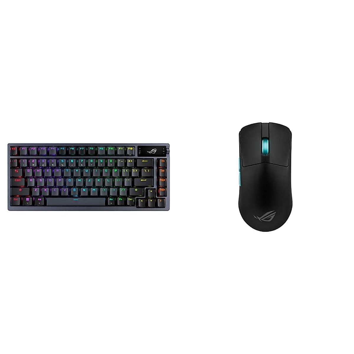 ASUS ROG Azoth 75" Wireless DIY Custom Gaming Keyboard & ROG Harpe Ace Aim Lab Edition Gaming Mouse, 54 g Ultra-Lightwieght, Connectivity